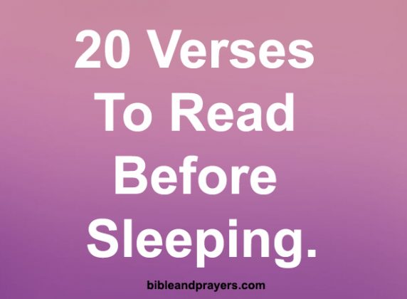 20 Verses To Read Before Sleeping. Bibleandprayers.com