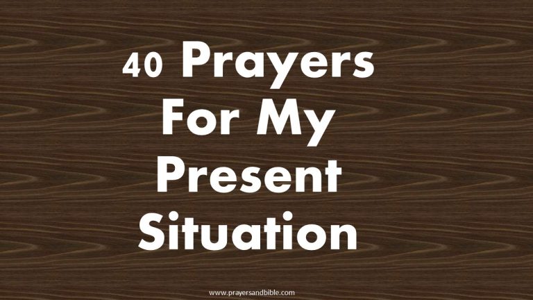 40 Prayer points for my present situation. -Bibleandprayers.com