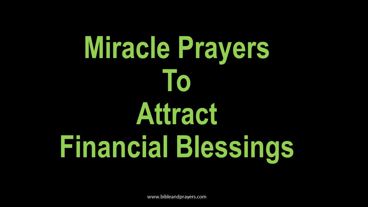 Miracle Prayers To Attract Financial Blessings-Bibleandprayers.com